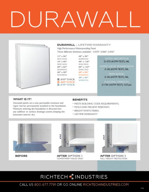 Durawall High Performance Waterproofing Panel