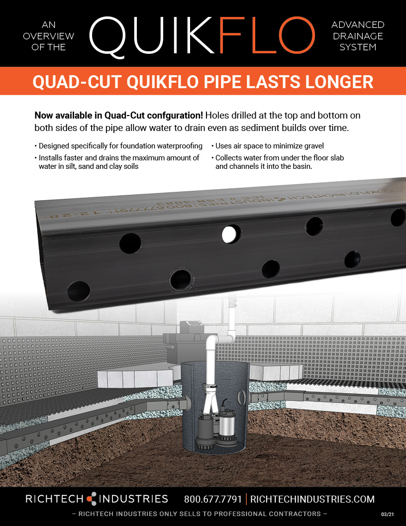 QuikFlo Advanced Drainage System - Richtech Industries