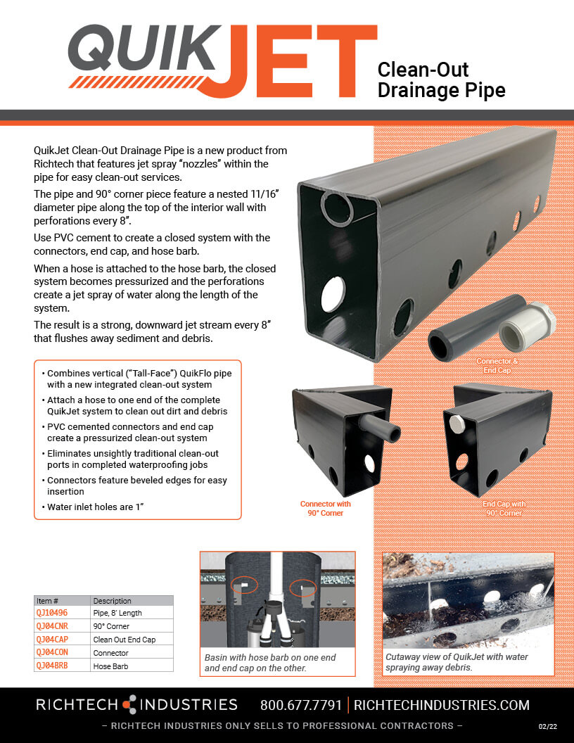 QuikJet Clean-Out Drainage Pipe